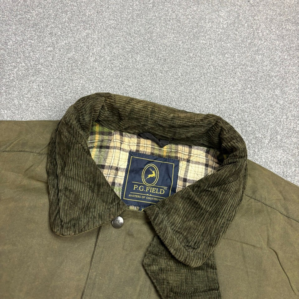 Wax Jacket Adult X Large Green Hunting Country Outdoor Waterproof Lined ...