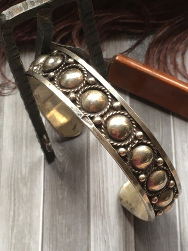 Vintage Egyptian Solid Silver Cuff Bangle Bracelet | eBay