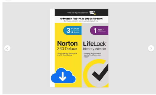 Norton 360 + Internet Security + VPN (3 Devices, 6-Month)+ LifeLock ...
