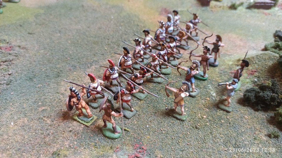 1/72 Ancient - Greek Infantry Phalanx formation - Zvezda / well painted ...