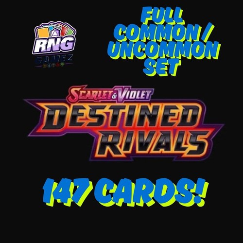 Pokémon Destined Rivals Complete Common - Uncommon Set - Complete Base ...