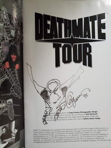 2 Original Spawn sketches by Greg Capullo, 1993 Deathmate tour (Batman ...