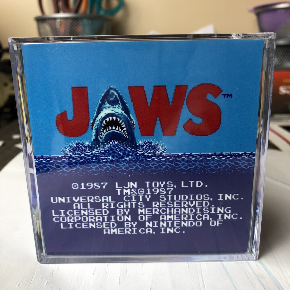 Jaws Nintendo Nes 3D Cube Handmade Diorama - Retro Gaming - Papercraft ...