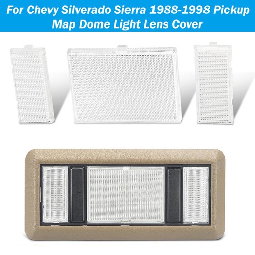 2x Map Dome Light 1x Center Dome Lens Lamp Cover Fits Chevy Silverado ...