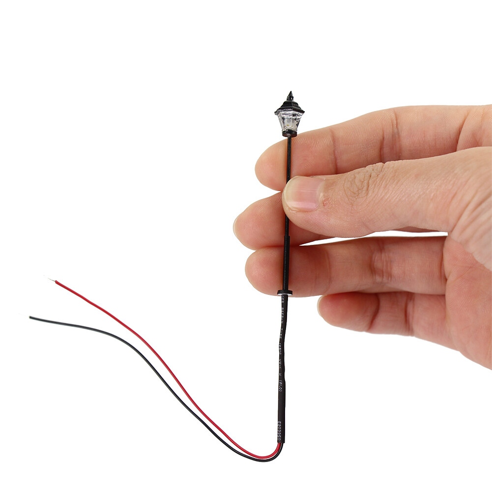 10pcs Model Railway LED HO Scale Lamps 1:87 Street Lights 2.24inch Warm ...