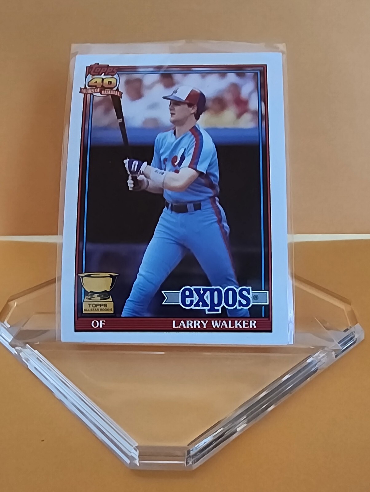 1991 Topps - 40 Years of baseball - #339 Larry Walker All-Star Rookie ...