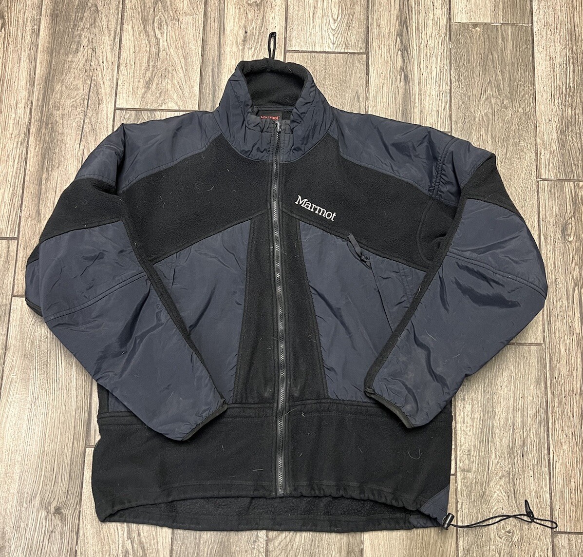 Marmot Tec Jacket Mens Extra Large XL Navy Windbreaker/Fleece Full Zip ...