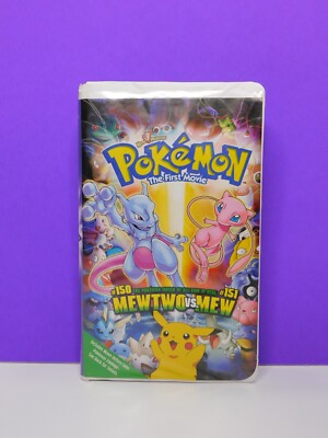 Pokemon The First Movie VHS Tape 2000 Mewtwo Pikachu 18020 Warner Bros ...