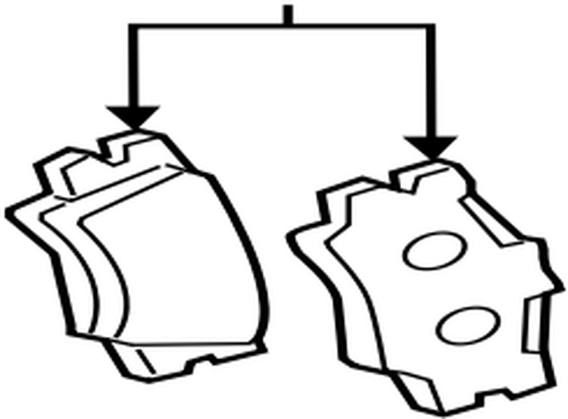 04466-33200 Toyota Pad kit, disc brake, rear 0446633200, New Genuine ...