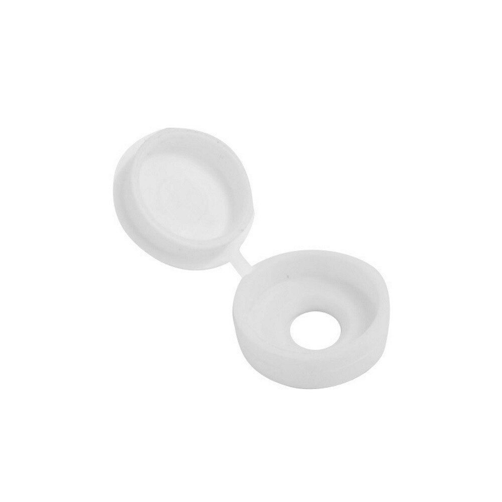 Large Hinged Screw Cap Covers - White 100 Pack - Suitable for No. 10 ...