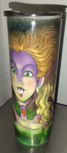 Hocus Pocus Witches Cartoon Approximately 21oz Metal Tumbler With Lid ...