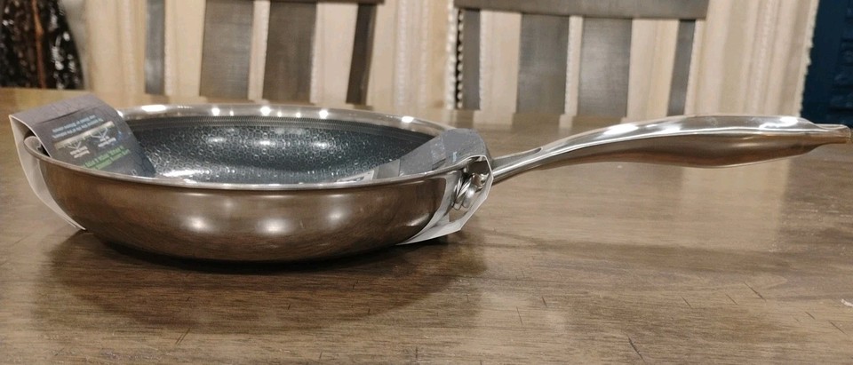 David Burke Geo Clad 8" Tri-Ply Stainless Hex Steel on Ceramic Hybrid ...