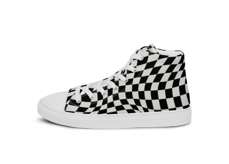Ben George / Men’s high top canvas shoes - Checker | eBay