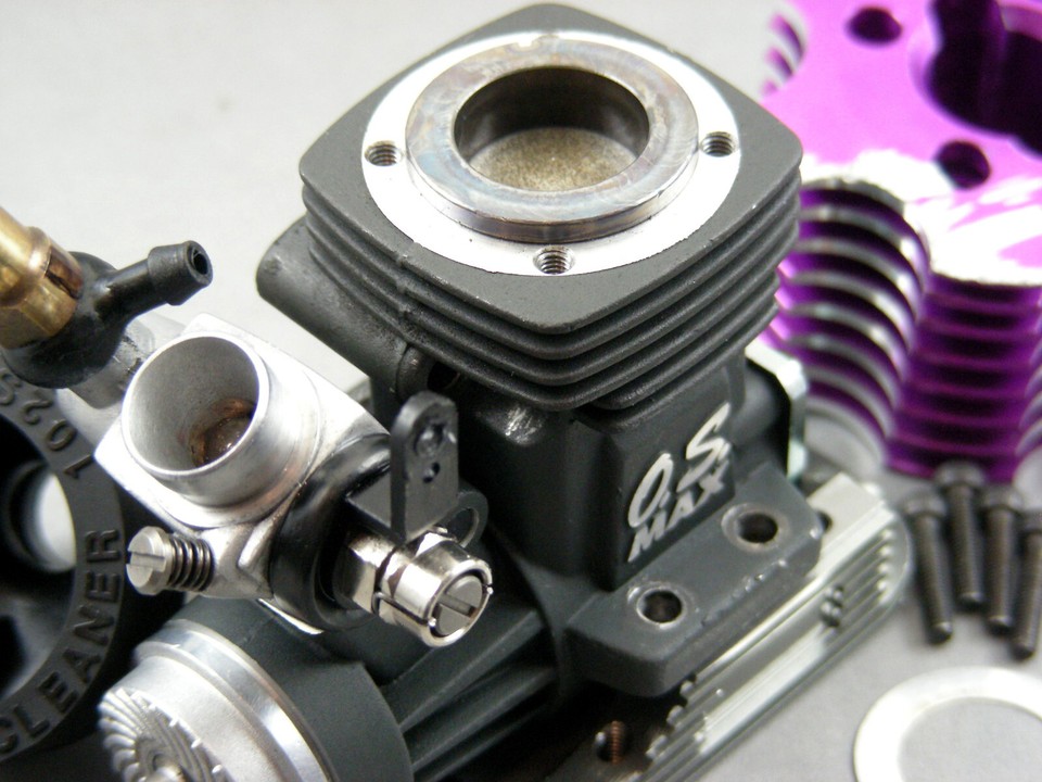 Vintage OS MAX 12CV HYPER PURPLE Head 10E Rotary Carb Engine RC10GT ...