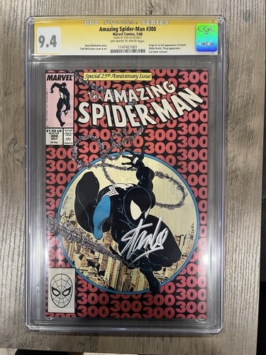 Amazing Spider-Man #300 CGC 9.4 SS Stan Lee - 1st Venom (1988) Signed ...