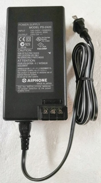 AIPHONE PS-2420 24V DC 2.0A Power Supply for sale online | eBay