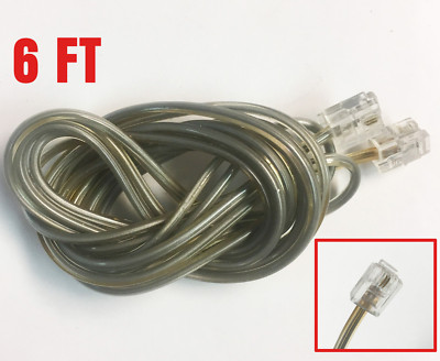 NEW 6P2C 6' Foot 72" inch 2 Pin RJ11 Phone Telco Data Cable Jumper Cord ...