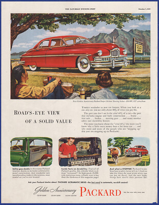 Vintage 1949 PACKARD Super Deluxe Touring Sedan Automobile Car 1940's ...