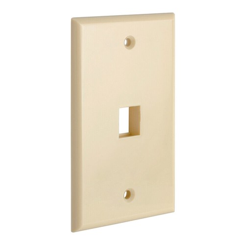 Keystone Wall Plate 1 Port 1-Gang Faceplate Standard Size Keystone ...