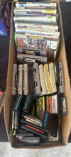 Lot Of 40 Video Games Untested PS2 NES SNES Xbox Atari Famicon Genesis ...