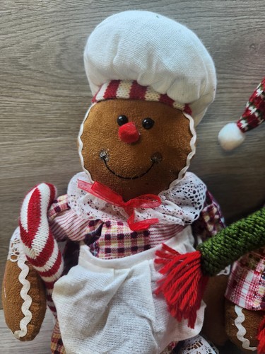 20" Gingerbread Man & Woman Christmas Plushie Stuffie Plush Animal ...