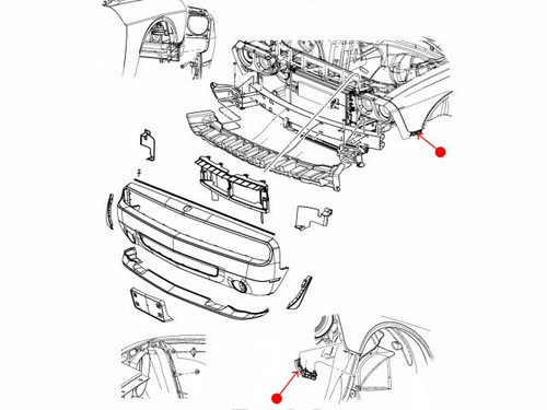 Pair 68024342AD 68024343AD Bumper Retainer For 2008-2016 Dodge ...