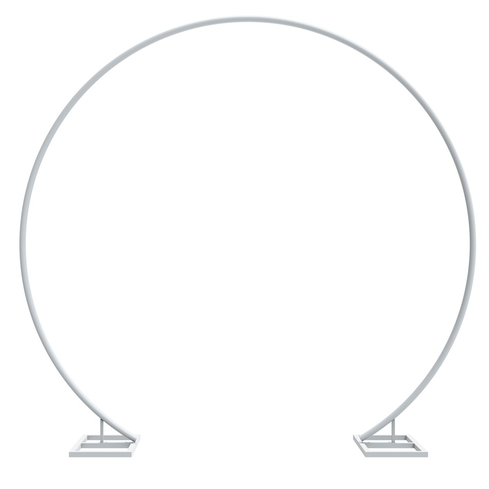 2.2m/2.4m Tall Round Arch Stand Free Standing Wedding Backdrop Frame ...