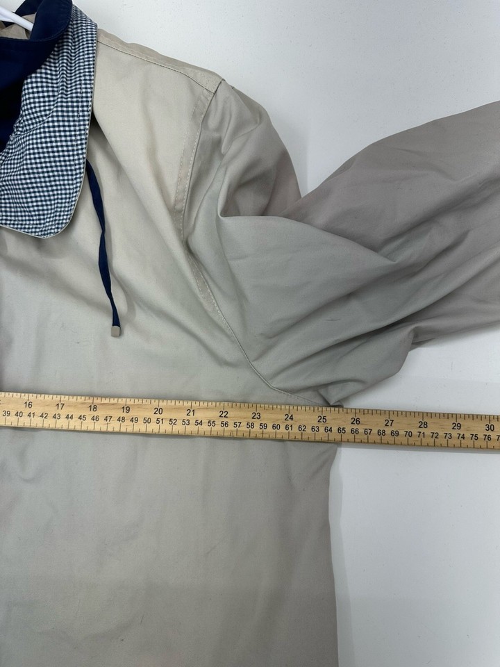 CS Signature Womens Jacket Size 1X Double Closure Cream Navy Blue Faux ...