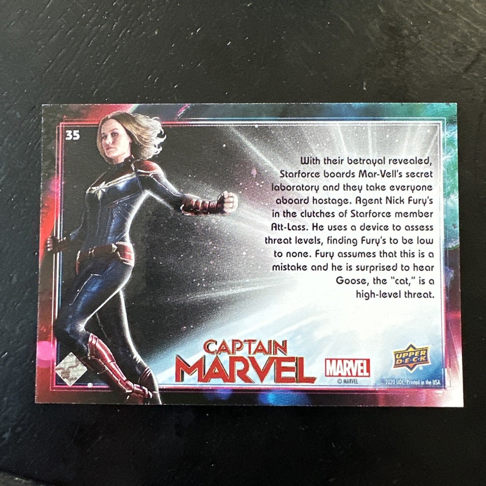 2020 Upper Deck Avengers Endgame Captain Marvel #35 Spectrum /125 ...