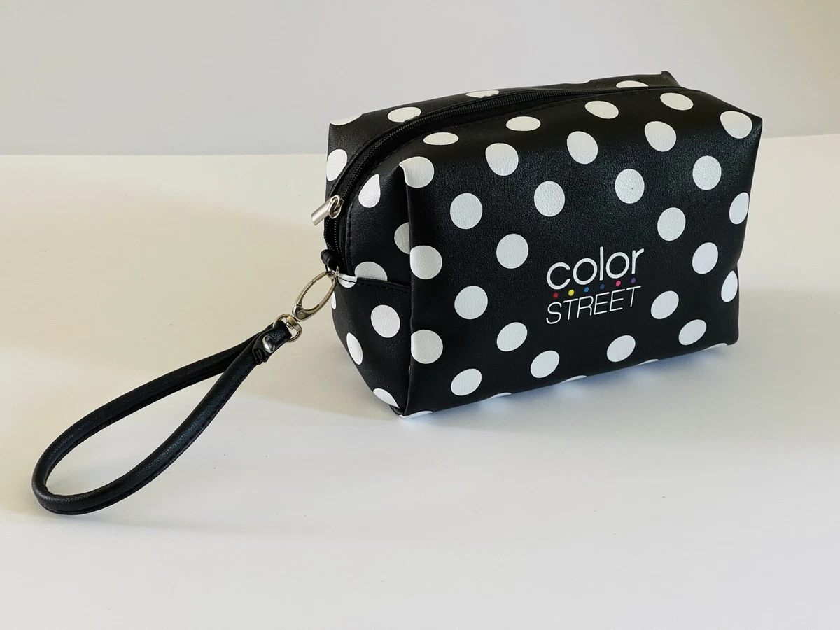 Black And White Polka Dot Makeup Bag | Saubhaya Makeup