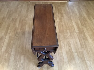 Vintage Dropleaf Game Table / Parlor Table | eBay