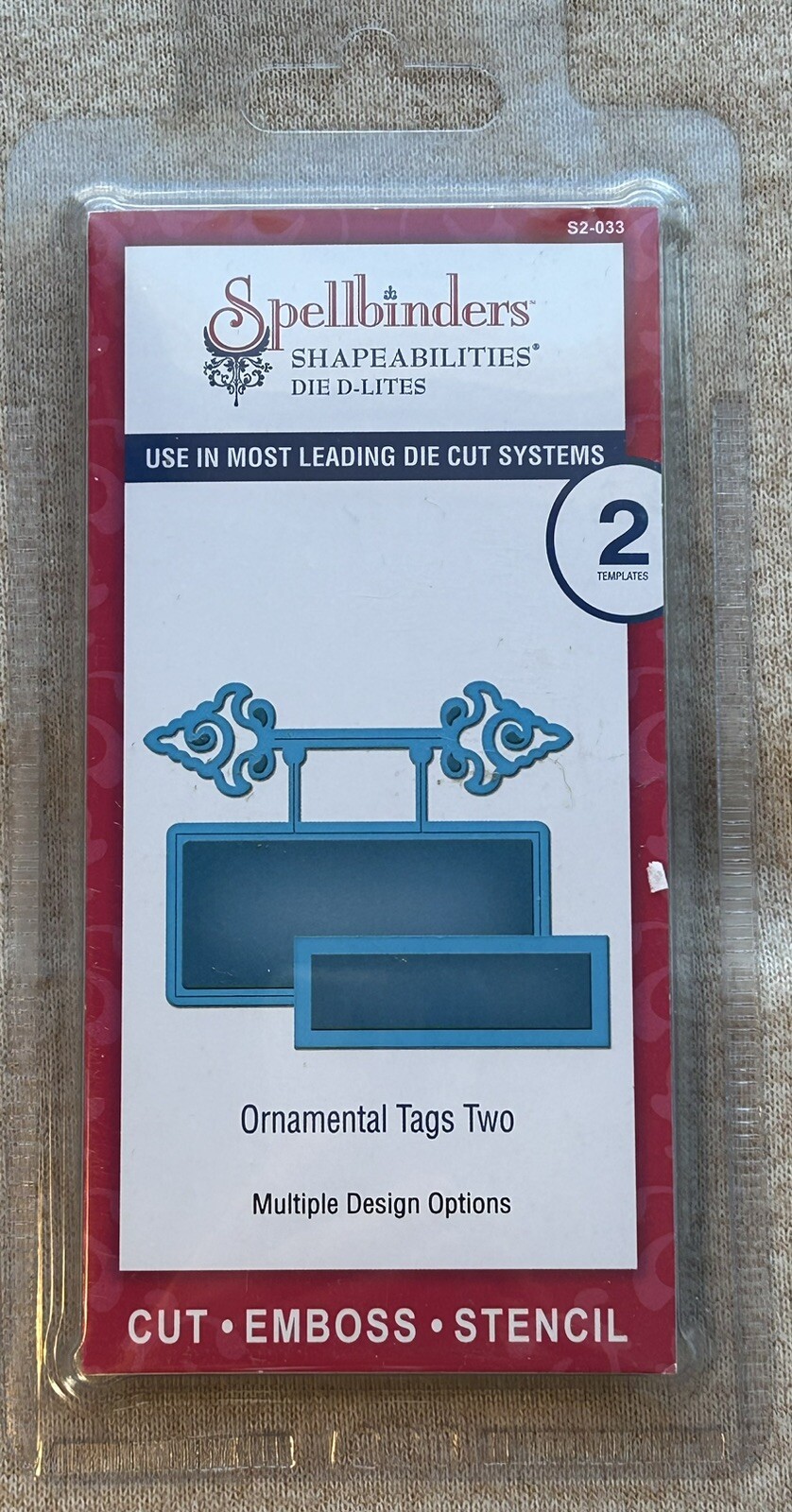 Spellbinders Shapeabilities Die D-Lites-Ornamental Tag 2 879216020221 ...