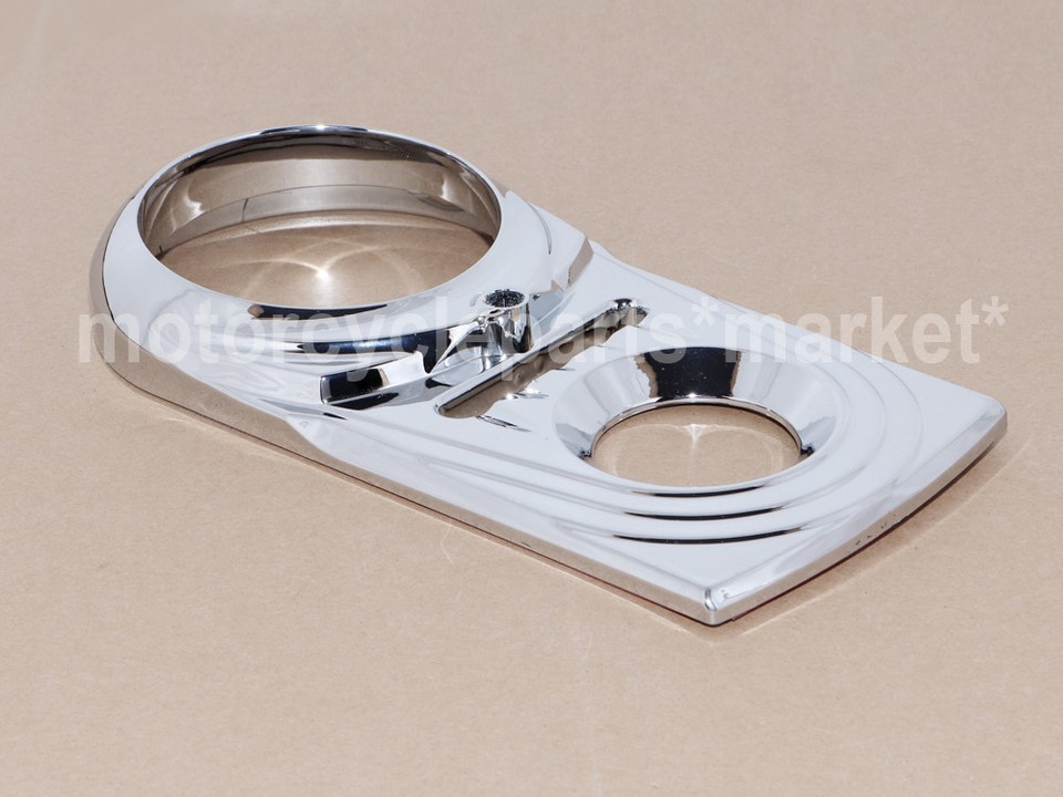 Chrome Dash Panel Insert Cover Die Cast Sculpted For Harley Softail ...