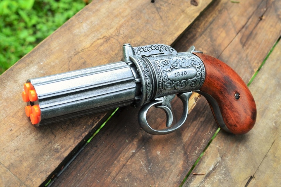 1840 Pepperbox Derringer Pistol - Civil War - Non-Firing Denix Replica ...