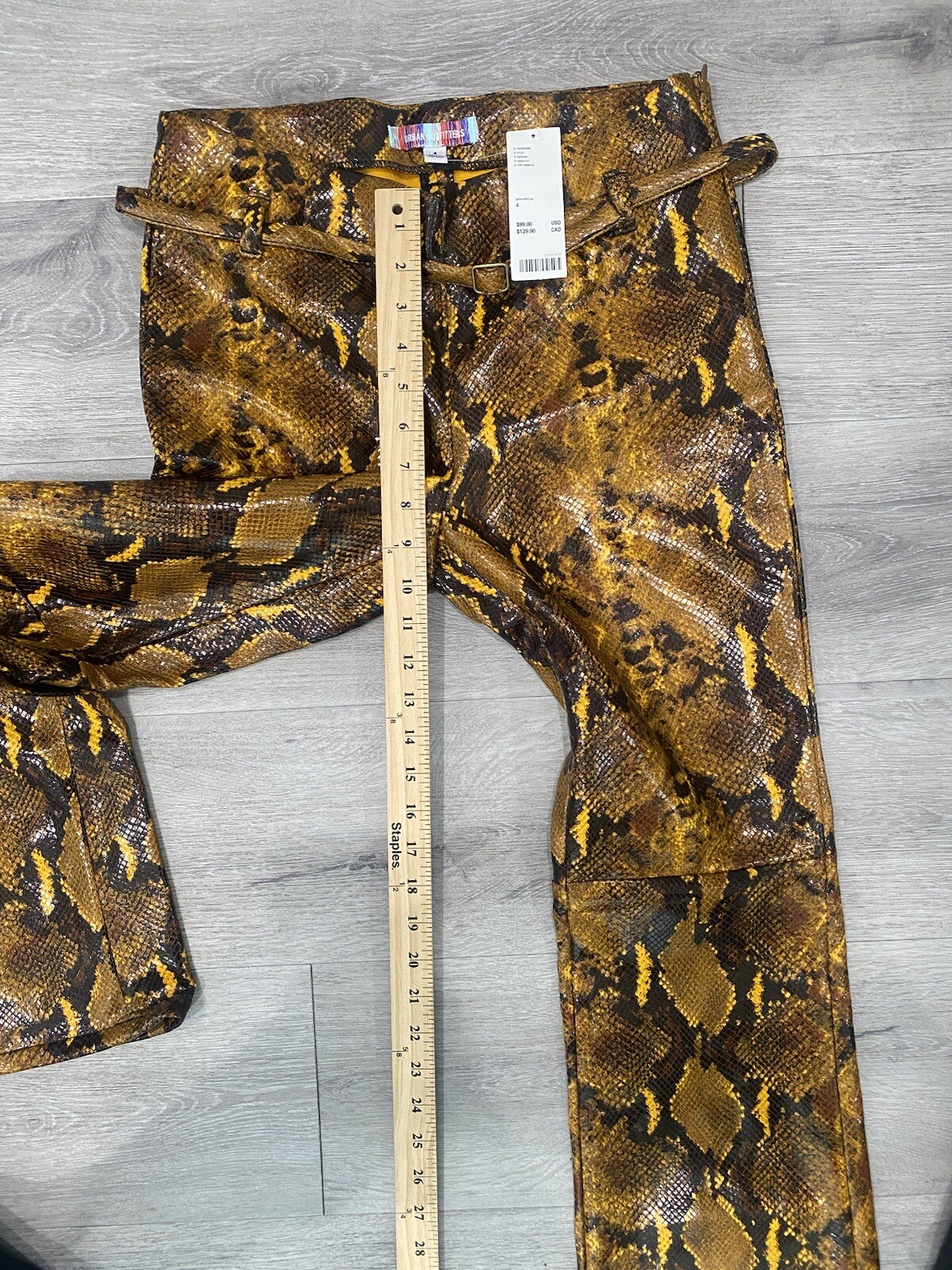 Urban Outfitters Faux Leather Snake Print Pant NWOT Size 4 | eBay