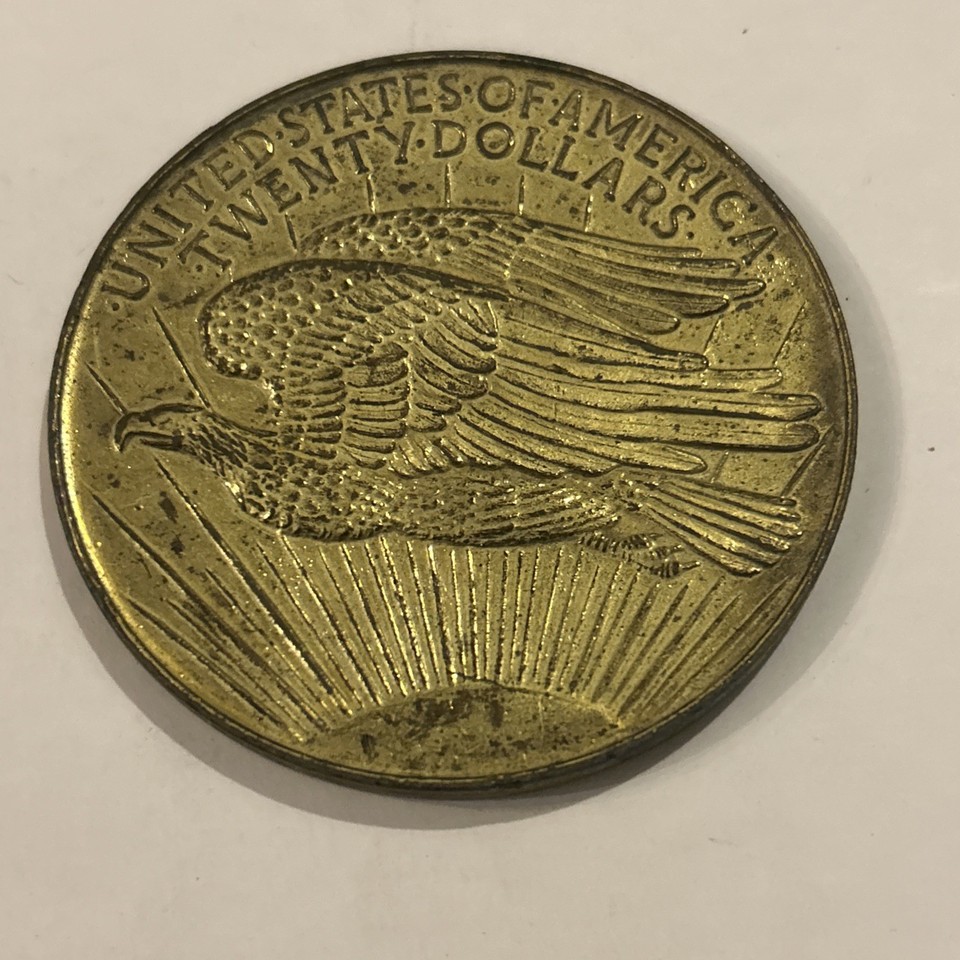 BIG 3'' LIBERTY MCMVII UNITED STATES OF AMERICA TWENTY DOLLARS REPLICA ...