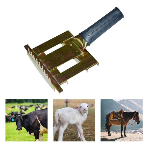 Livestock Shedding Comb Dematting Comb Nonslip Handle Remove Caked Mud ...