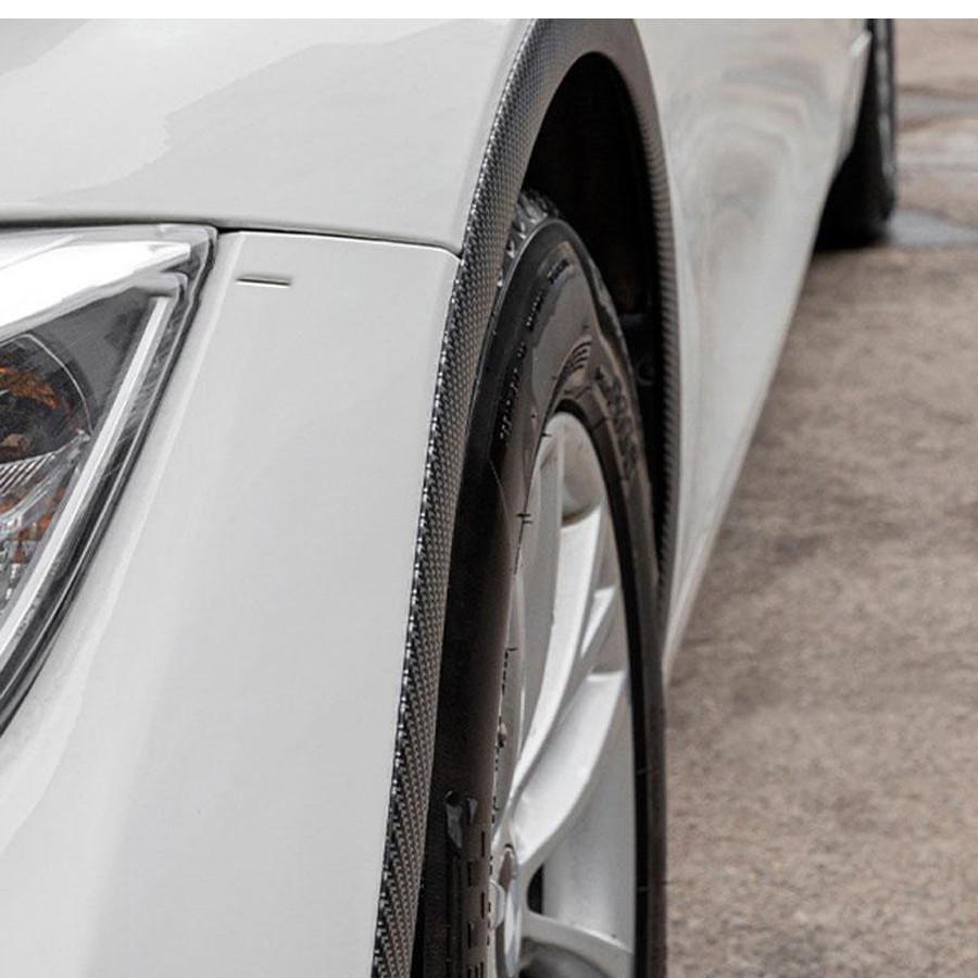 1.5M Carbon Fiber Car Wheel Eyebrow Arch Trim Lips Strip Fender Flare ...