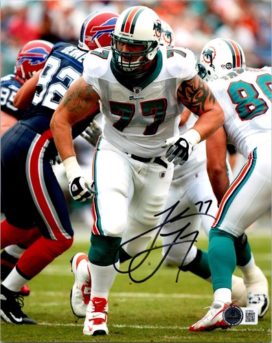 JAKE LONG SIGNED 8X10 PHOTO BECKETT BAS COA MIAMI DOLPHINS 4 | eBay