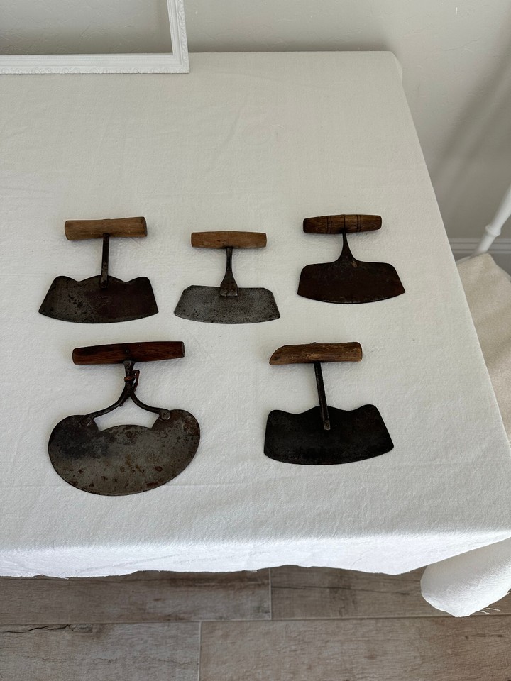 Primitive Wood Handle Steel Food Choppers- Set of 5 | eBay