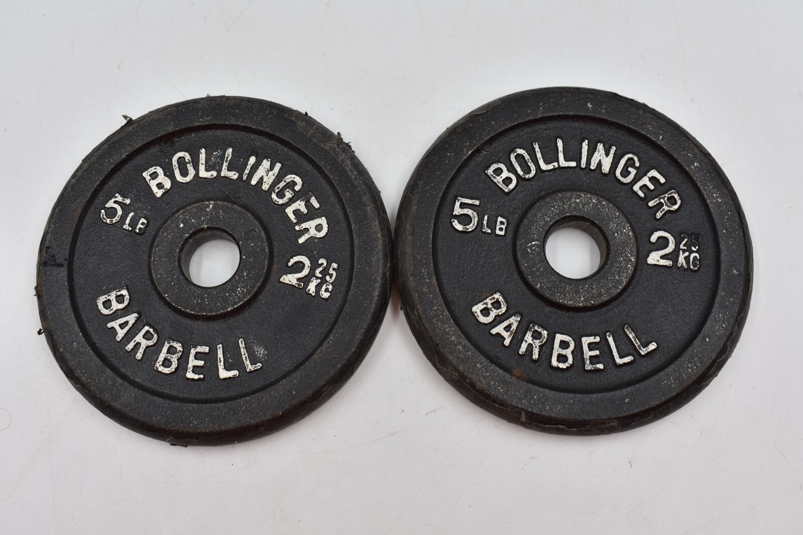 Two VINTAGE BOLLINGER 5 LBS POUND WEIGHT PLATES | eBay