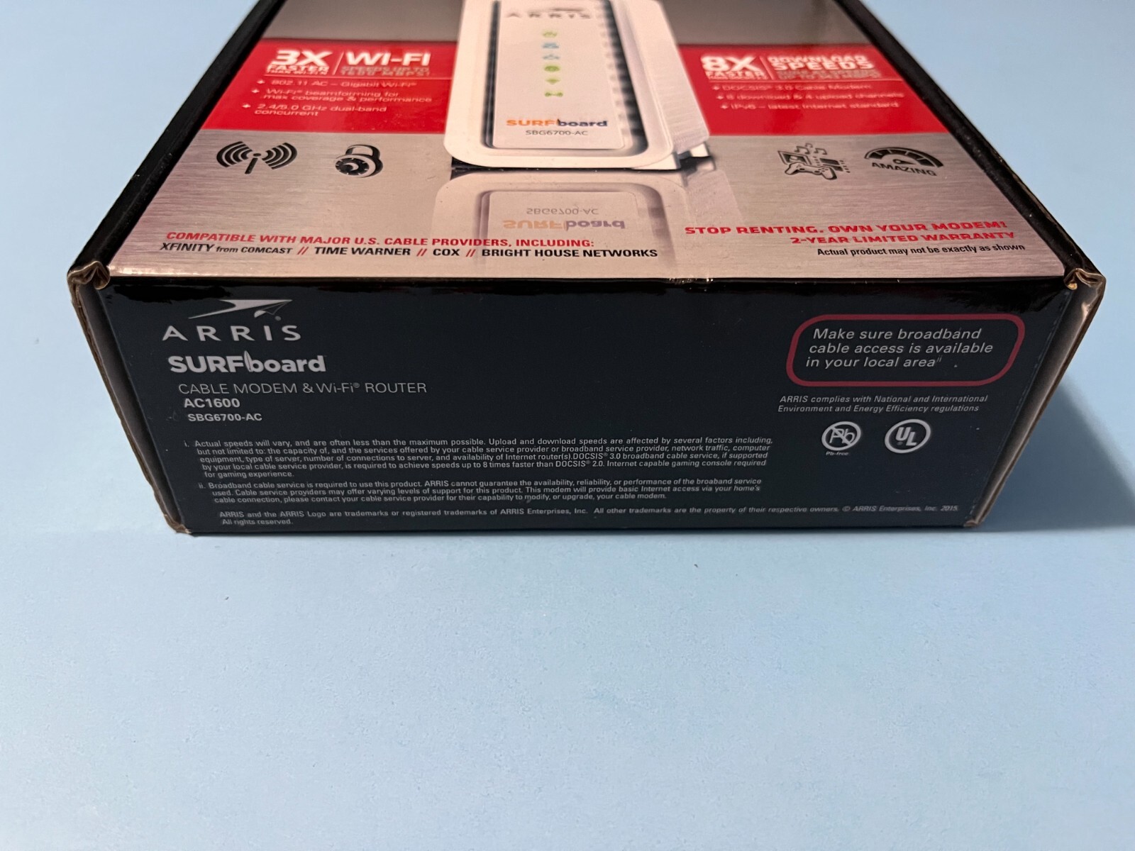 ARRIS Surfboard Docsis 3.0 Cable Modem And AC1600 Dual Band Wi-Fi ...