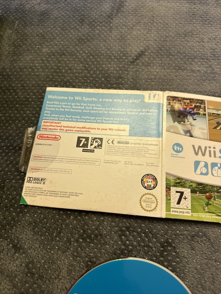 Wii Sports Nintendo Wii Mixed Sports Video Game PAL Cardboard Sleeve ...