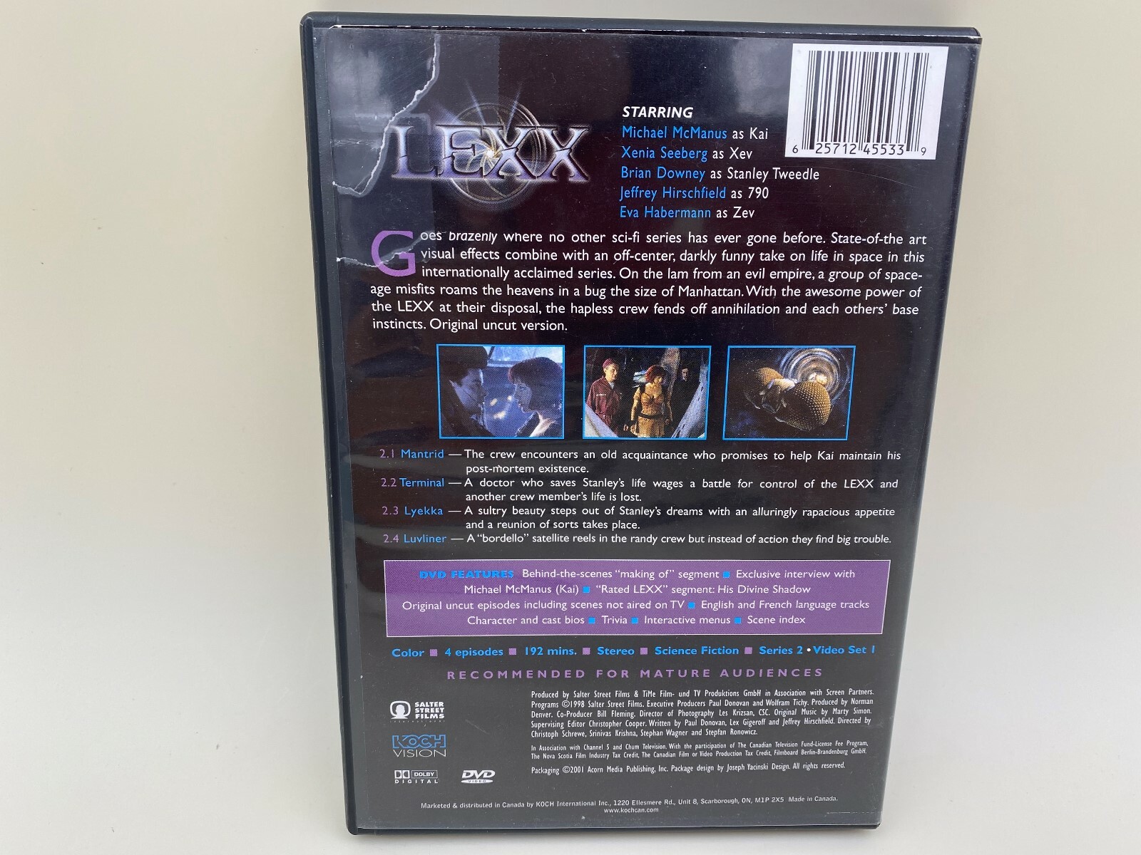 Lexx - Season 2, Volume 1 (DVD, 2001) Uncut Version Four (4) Episodes ...