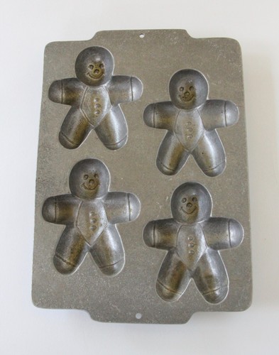 Vintage CHOCOLATE MOLD GINGERBREAD MAN Cast Aluminum No Brand | eBay