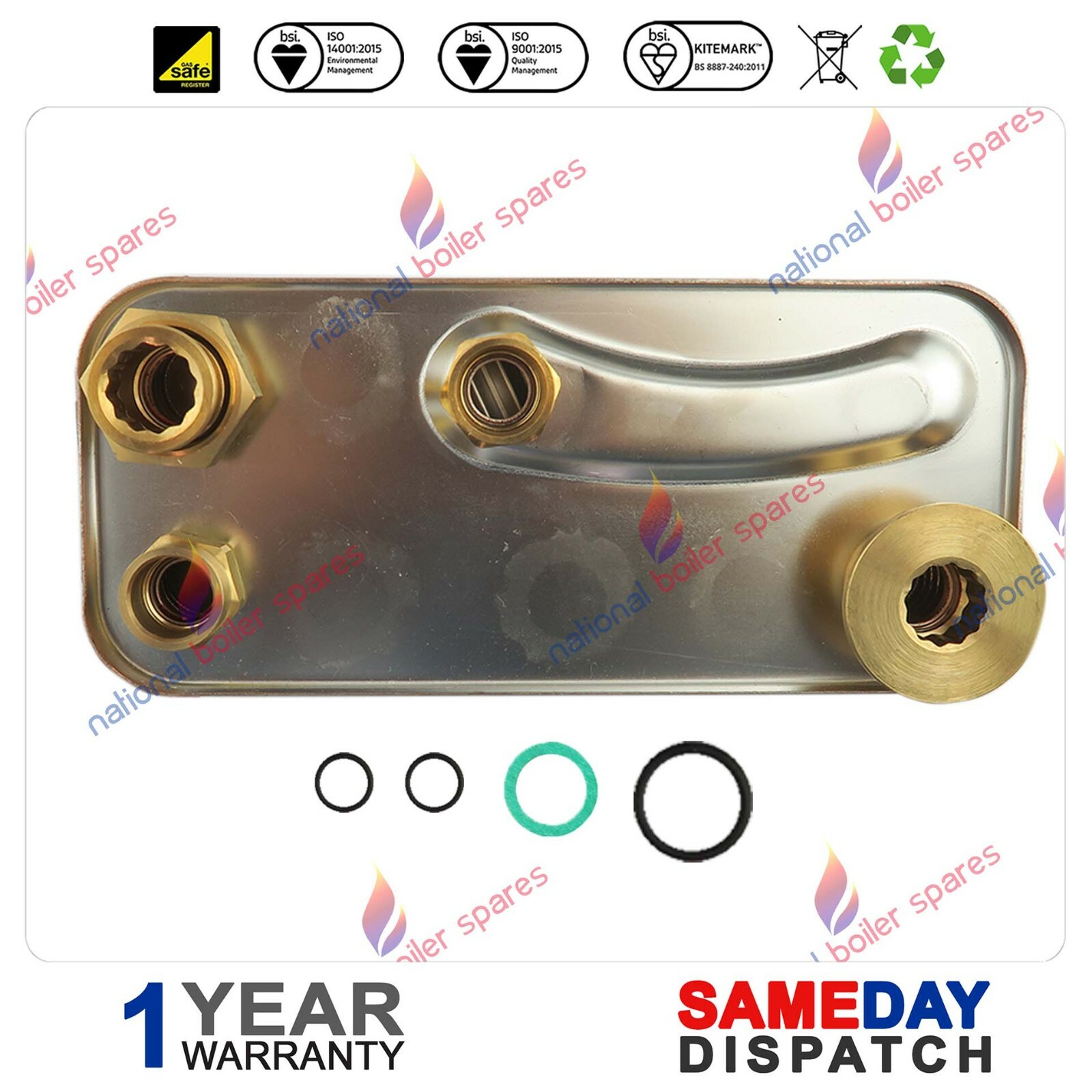 Worcester 24CDI Plate Heat Exchanger 87161429000 new type with seal kit ...