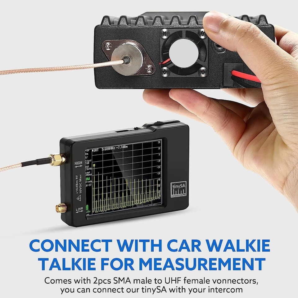 TinySA Spectrum Frequency Analyzer 100kHz-960MHz Antenna SMA Male to ...