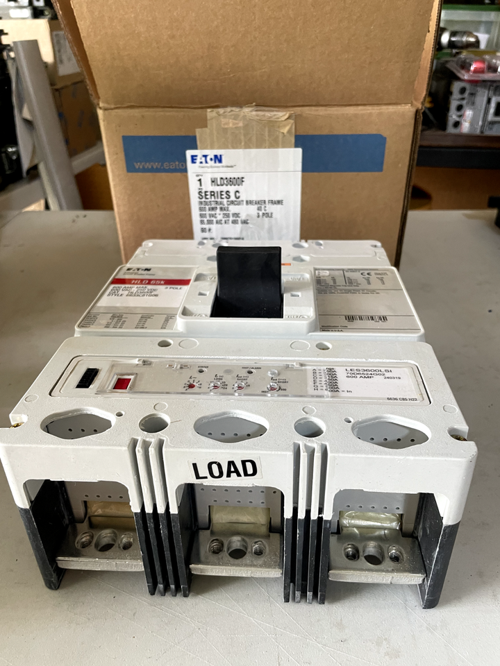 (1) NEW HLD3600F W/ LES3600LSI 3p 600v 600a 65k EATON Circuit Breaker ...