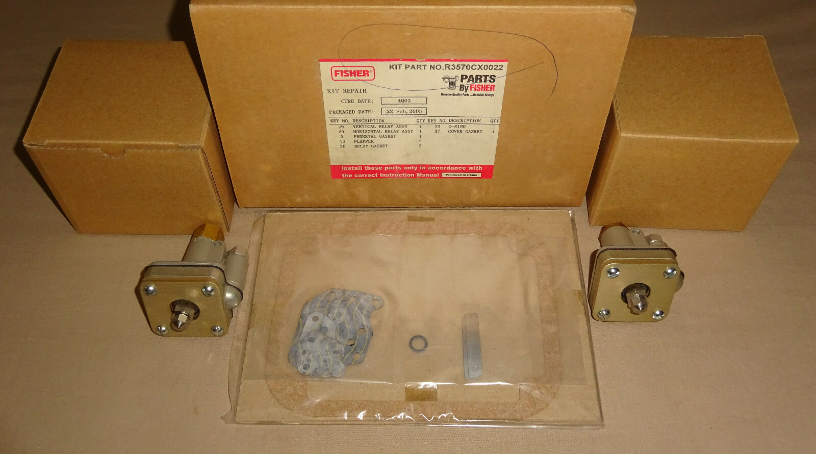 Fisher R3570CX0022 3570 Pneumatic Valve Positioner Repair Kit NEW | eBay
