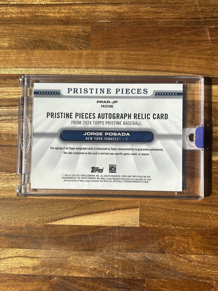 2024 topps pristine pieces Patch Auto Jorge Posada /99 | eBay